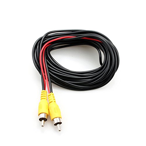 DALLUX Backup Camera RCA Video Cable,CAR Reverse Rear View Parking Camera Video Cable with Detection Wire (33FT/10 Meters)