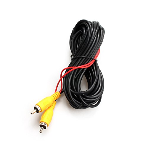 DALLUX Backup Camera RCA Video Cable,CAR Reverse Rear View Parking Camera Video Cable with Detection Wire (33FT/10 Meters)