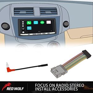 RED WOLF Car Radio Wiring Harness Connector Stereo Wire Adapter Plug for Pioneer DEH-P6400,DEHSP023,DEH34, DEH340, DEH3400, DEH-P640,P6400 FH-P4000 P4100 16-Pin Aftermarket DEH DVD Player