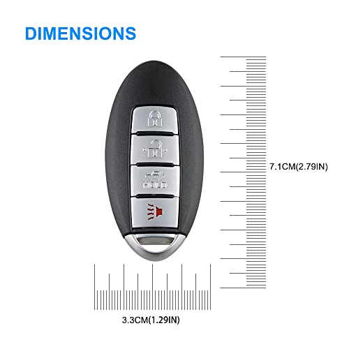 Car Smart Key Fob Replacement Fits for Nissan Altima 2007-2012 /Nissan Maxima 2009-2014 FCC ID: KR55WK48903