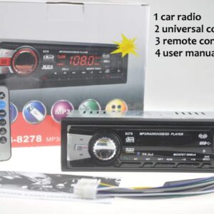 Polarlander Car Radio Audio USB Port SD Card Slot Player Receiver Bluetooth Hands-Free with Remote