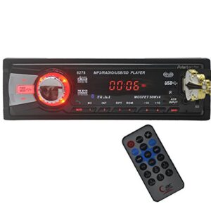 Polarlander Car Radio Audio USB Port SD Card Slot Player Receiver Bluetooth Hands-Free with Remote