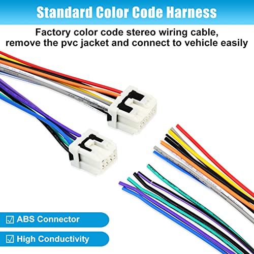 Fiegromech Radio Wiring Harness Cable for Select Infiniti Nissan Car Stereo Wire Harness Adapter Replacement