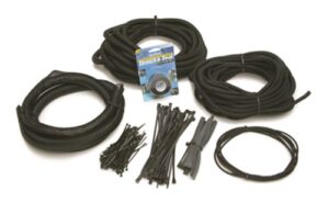 painless performance 70920 powerbraid split braided sleeving chassis kit , black