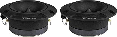 Timpano TPT-ST2 Black 3.75 Inch Super Tweeter, 4 Ohm, 500 Watts Peak, 105 dB Bullet, 1 in Voice Coil, Slim Profile Tweeters for Pro Car Audio (Pair)