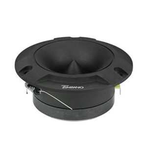 Timpano TPT-ST2 Black 3.75 Inch Super Tweeter, 4 Ohm, 500 Watts Peak, 105 dB Bullet, 1 in Voice Coil, Slim Profile Tweeters for Pro Car Audio (Pair)