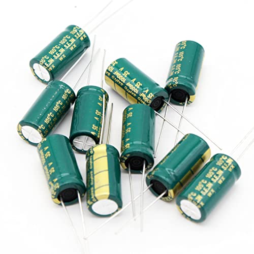 (Pack of 10) Electrolytic Capacitor 1000uf 35V Low ESR 105 C for Repairing LCD TVs and Consumer Electronics