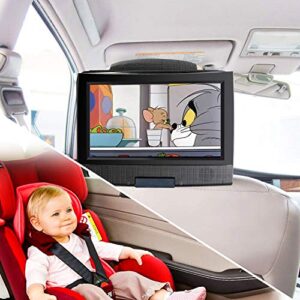 Hikig Car Headrest Mount Holder Strap for Swivel and Flip Style Portable DVD Player - 7 Inch to 11.5 Inch Screen