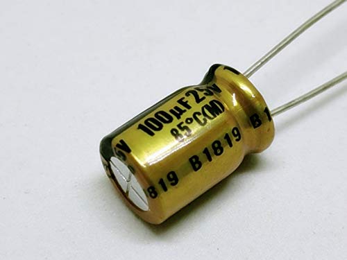 10PCS 100uF 25V Nichicon FG (Fine Gold) Audio Grade, 85 Degree high Temperature Capacitor 8x11.5 mm for high-end Audio