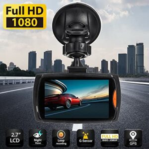 Dash Cam for Cars 1080P,3 inch Dashboard Camera with Night Vision,90°Wide Angle, Parking Monitor,Loop Recording,Motion Detection,G-Sensor