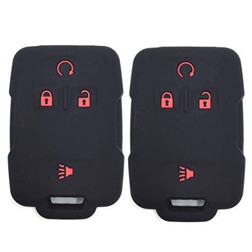 Silicone Rubber Key Fob Case Covers Keyless Remote Jacket Skin Protector for Silverado