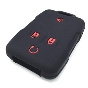 Silicone Rubber Key Fob Case Covers Keyless Remote Jacket Skin Protector for Silverado