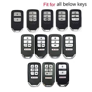 Royalfox(TM) upgrated 2 3 4 5 6 7 buttons 3d bling diamond crystals smart remote Key Fob case Cover For Honda Jade HR-V CR-V Accord Crider Vezel Civic Greiz Spirior Elysion Fit City Crosstour (silver)