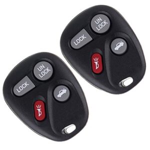 ocpty 2 x flip key entry remote control key fob for chevy for blazer/for s10/for gmc sierra 2500/sonoma/yukon 1998-2001 for oldsmobile bravada 16245100 4 buttons