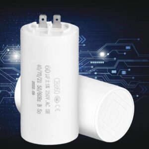 watris veiyi ac 250v 60μf cbb60 run capacitor, 50/60hz run capacitor, cylinder shaped motor start capacitor for motor cool/heat pump washing machine, ac capacitor