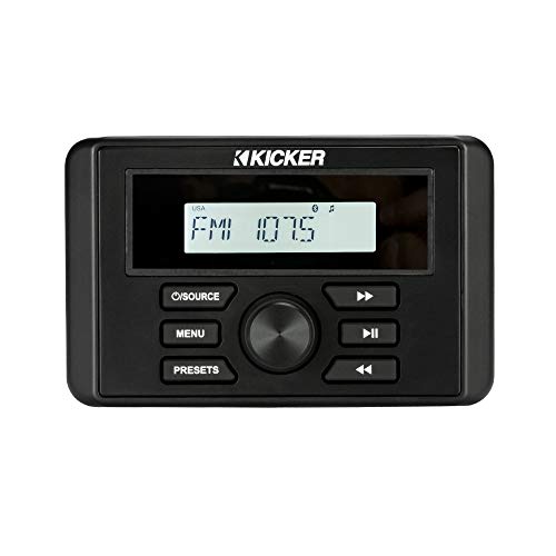 Kicker 46KMC3 Weather-Resistant Gauge-Style Media Center with Bluetooth