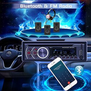 Single Din Car Stereo with DVD Player MP3 Car Radio CD Player with Bluetooth FM Receiver, USB/AUX/TF Card & Remote Control