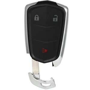 cciyu 1 x flip key fob uncut blade (shell case) 3 buttons replacement for cadillac 2014 2019 srx 3 button fccid: hyq2ab by auto key max (single) with fcc: hyq2ab hyq2eb