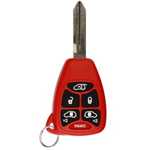 keyless entry remote 6btn red key fob for chrysler dodge (m3n5wy72xx)