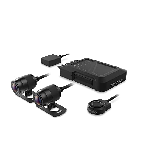 KENWOOD STZ-RF200WD Motorsports Two-Camera 1080p Dual Dash Action-Camera System - WiFi, GPS, G-Sensor Loop, 32GB Card - Perfect for Motorcycles, UTV, ATV & Golf Carts