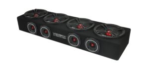 car audio midrange enclosure 4 x 6.5 2000watts voicebox® by menace audio® (ma-vb6525-4r) red