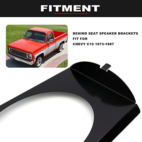 Sporacingrts Behind Seat Speaker Brackets Compatible with 1973-1987 Chevy GMC C10 Behind Seat Cab Corner Pickup for 6x9 Speakers