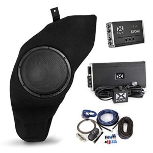 nvx powered boost 2017-2022 tesla model 3 sub upgrade kit with amp, sub, box & wiring kit