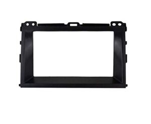 yuyue radio stereo panel for 2002-2009 toyota land cruiser prado 120 lexus gx470 2 din car radio frame fascia panel dvd stereo cd panel dash mount refit installation trim kit frame (black)