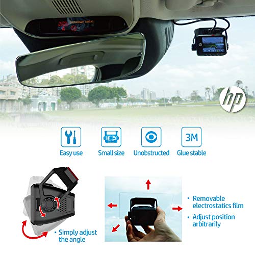 HP F650 Full HD 1080P Dash Cam, Built-in G-Sensor, 2" LCD 150° Wide Angle dashcam, Night Vision Car Dash Camera, Single Front Mini Dash Camera for Cars