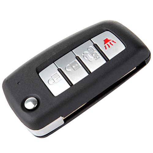 ANGLEWIDE Car Key Fob Keyless Entry Remote Replacement for 04-09 for Nissan ALTIMA MAXIMA 350Z ARMADA for Infiniti EX35 FX35 FX45 (FCC KBRASTU15 CWTWB1U758) 4 Buttons 1pad