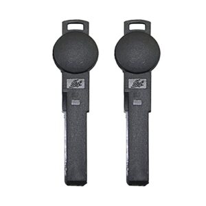 aks keys new smart key round uncut emergency blade key compatible with audi (2 pack)