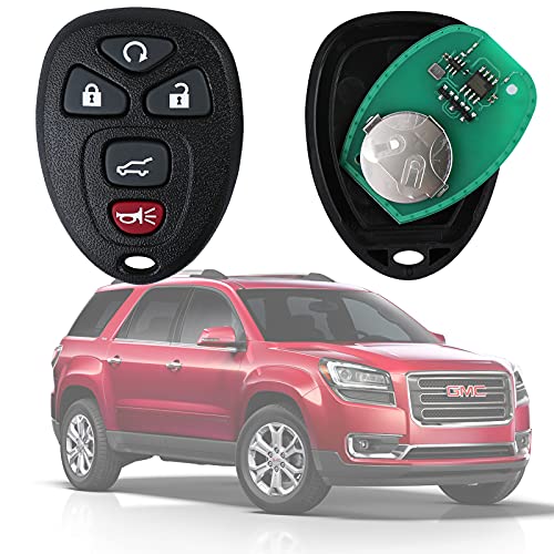 ROPEG Keyless Entry Remote Control Fob for 2007-2016 Chevy Suburban Tahoe Traverse Buick Enclave Cadillac Escalade GMC Acadia Yukon (OUC60270, OUC60221) 5Btn 1 Pack