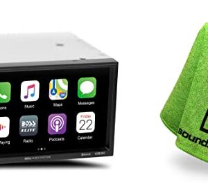 BOSS Audio Systems Elite Series CRBE7ACP Car Stereo System - Apple CarPlay, Android Auto, 7 Inch Touchscreen, Bluetooth, No CD Player, Certified Manufacture Reconditioned, SoundSkins Screen Cloth