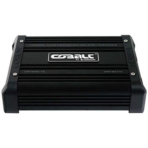 Orion Cobalt Monoblock Amplifier – Class D Amplifier 1000W RMS 2000W Max, Car Electronics Car Audio Stereo Subwoofer 1 Ohm Stable Bass Boost MOSFET Full Range Amplifier for Car Speakers Sub Amp