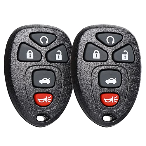 NPAUTO 2Pcs Key Fob Replacement for Chevy Malibu 04-12 Cobalt 05-10, Pontiac G5 G6 Grand Prix, Buick Allure Lacrosse, Saturn Aura Sky Keyless Entry Remote Start Control Key Fobs 22733524, KOBGT04A