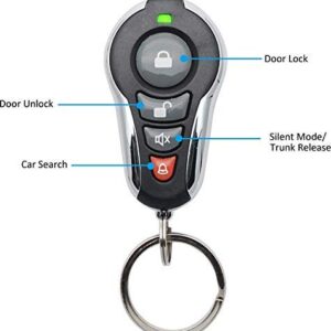 Car Remote Central Lock MASO Car Door Lock Keyless Entry System Kit with 2 Remote Controllers Universal for 12V Vehicle