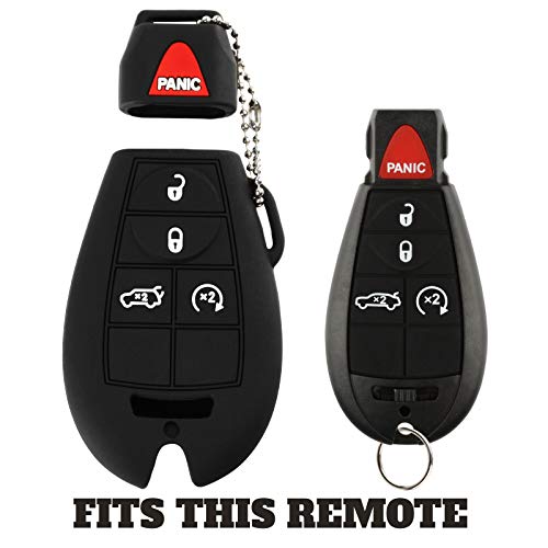 Key Fob Keyless Entry Remote Cover Protector for Jeep Dodge Chrysler (M3N5WY783X, IYZ-C01C, M3N32297100, Fobik)