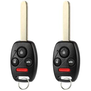 fits 2003 2004 2005 2006 2007 honda accord key fob keyless remote (oucg8d-380h-a), set of 2