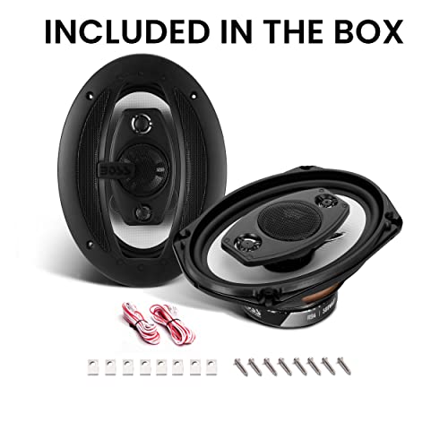 BOSS Audio Systems R94 Riot Series 6 x 9 Inch Car Stereo Door Speakers - 500 Watts Max, 4 Way, Full Range, Tweeters, Coaxial, Sold in Pairs