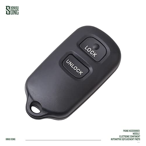 XINXUSONG HYQ12BBX Car Key Fob Keyless Control Entry Remote HYQ12BAN 2 Button Vehicles Replacement Compatible with FJ Cruiser Echo Rav4 Tundra 89742-20200 89742-0C020