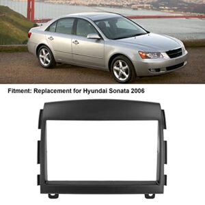 Aramox Car Stereo Radio Fascia Navigation Frame Car Fascia 2DIN ABS Audio CD DVD Modified Panel Frame Replacement for Sonata 2006