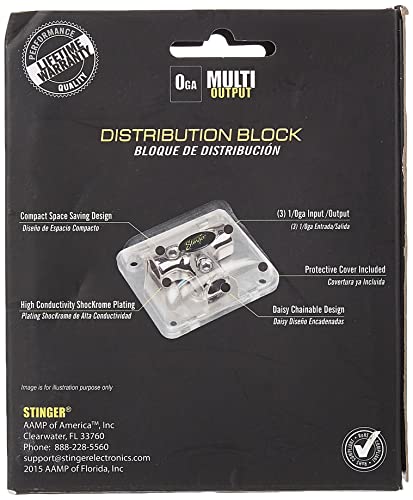 Stinger SPD512 PRO Series Power Distribution T-Block with (3) 1/0-Gauge Inputs