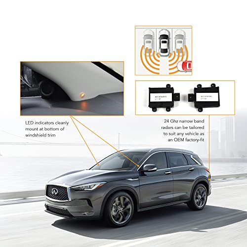 Brandmotion Radar Blind Spot System with Cross Traffic Detection RDBS-1500 | Seamless Integration | Lane Change Assist | 40ft Range Radar | Audible / Visual Driver Alert for Vehicles 2007 and Newer