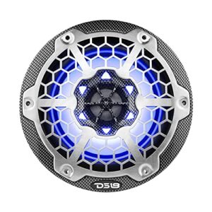 DS18 Hydro CF-65M - High End Carbon Fibre Coaxial Speaker Pair - 2-Way Marine Speaker w/Integrated RGB Lights - 375 Watt - 100% UV Stable - Water Resistant Speakers - 6.5 Inches