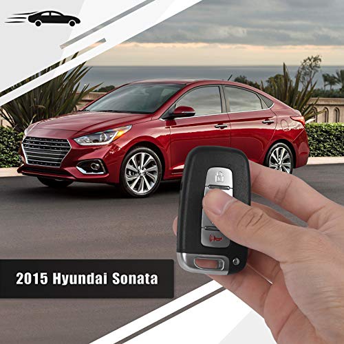 PERSUPER Key Fob Fit for Hyundai 2012-2013 Elantra, 2011-2014 Sonata, Azera, 2009-2014 Genesis Smart Remote Compatible with Kia 2011-2013 Optima, 2011-2013 Soul (SY5HMFNA04) 2015 Sonata Hybird