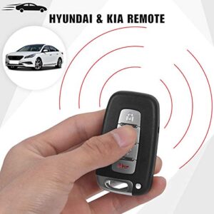 PERSUPER Key Fob Fit for Hyundai 2012-2013 Elantra, 2011-2014 Sonata, Azera, 2009-2014 Genesis Smart Remote Compatible with Kia 2011-2013 Optima, 2011-2013 Soul (SY5HMFNA04) 2015 Sonata Hybird