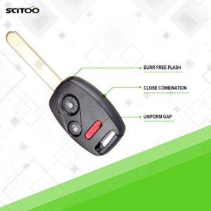 SCITOO 1pc 3 Buttons Key Fob Keyless Entry Remote fit for Honda for Pilot 2005-2008 35111-S9V-325-2 1788A-FWB1U545-2 433Mhz