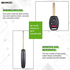 SCITOO 1pc 3 Buttons Key Fob Keyless Entry Remote fit for Honda for Pilot 2005-2008 35111-S9V-325-2 1788A-FWB1U545-2 433Mhz