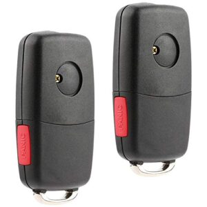 Replacement Key Fob For Jetta Golf Passat Beetle,Mushan Pack of 2 Keyless Entry OEM Replacement Remote Key Uncut Fits for VW 2002-2005 Jetta/Golf/Passat,2002-2010 Beetle