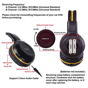 SIMOLIO Compatible with uConnect VES Dodge Grand Caravan & Chrysler Town & Country & Jeep Wireless Headphones (2 Pack) OEM IR Car Headsets 2006 2007 2011 2012 2013 2014 2015 2016 2017 2018 2019